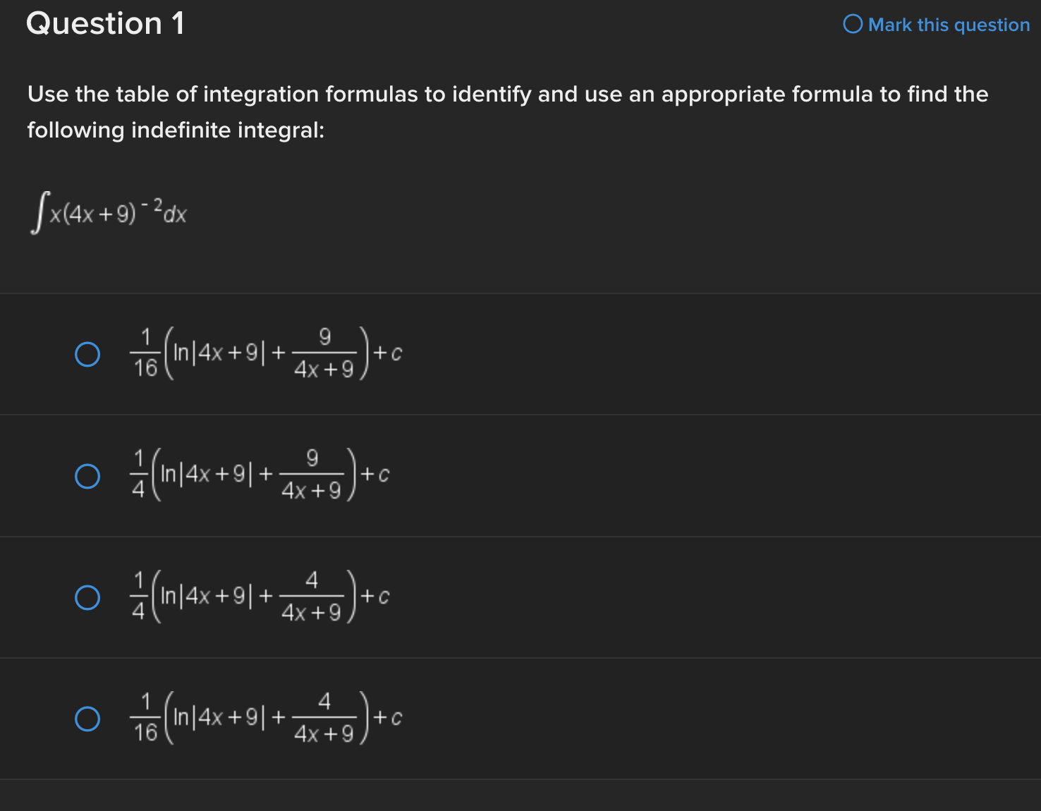 Solved Question 1Mark this questionUse the table of | Chegg.com