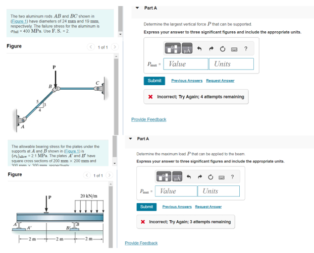 Solved The two aluminum rods AB and BC shown in (figie 1) | Chegg.com