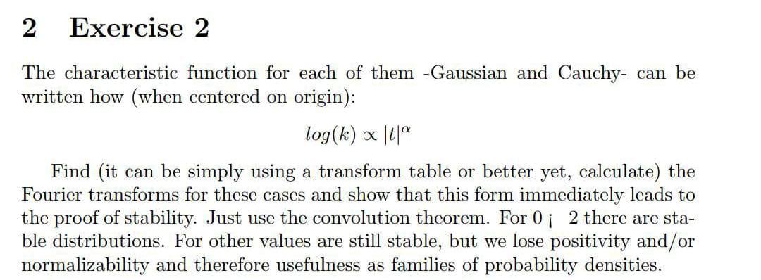 Solved 2 Exercise 2 The characteristic function for each of | Chegg.com