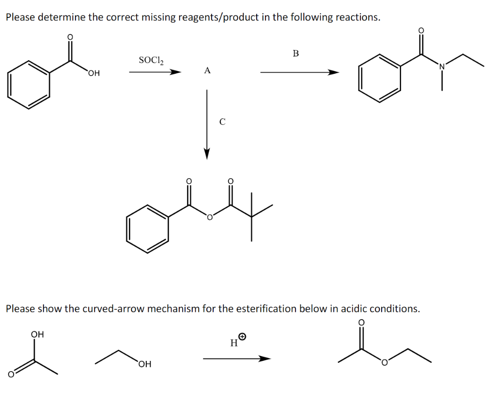 Solved Please determine the correct missing reagents/product | Chegg.com
