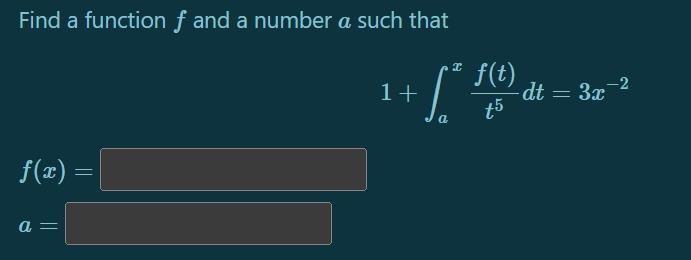 Solved Find a function f and a number a such that | Chegg.com