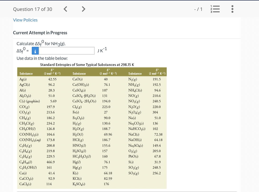 Solved Current Attempt in Progress Calculate \\( \\Delta | Chegg.com