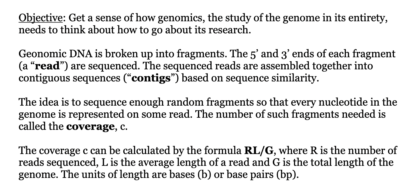 Solved Objective: Get a sense of how genomics, the study of | Chegg.com