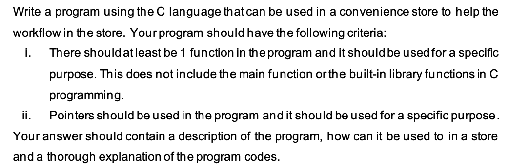 Solved Write a program using the C language that can be used | Chegg.com