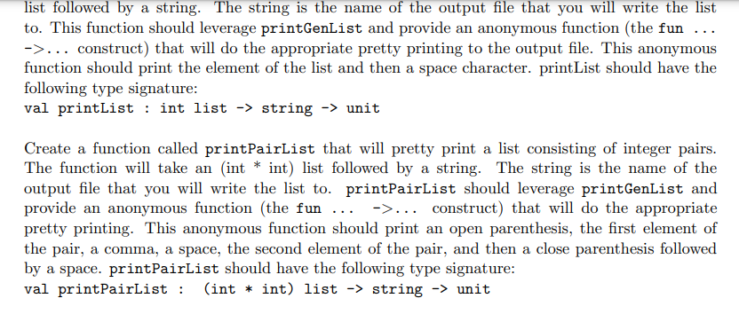 Solved OCaml Code: Make sure to read the instructions | Chegg.com Solved OCaml Code: Make sure to read the instructions | Chegg.com
