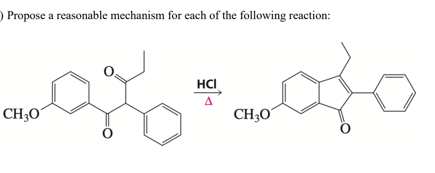 Solved Propose a reasonable mechanism for each of the | Chegg.com