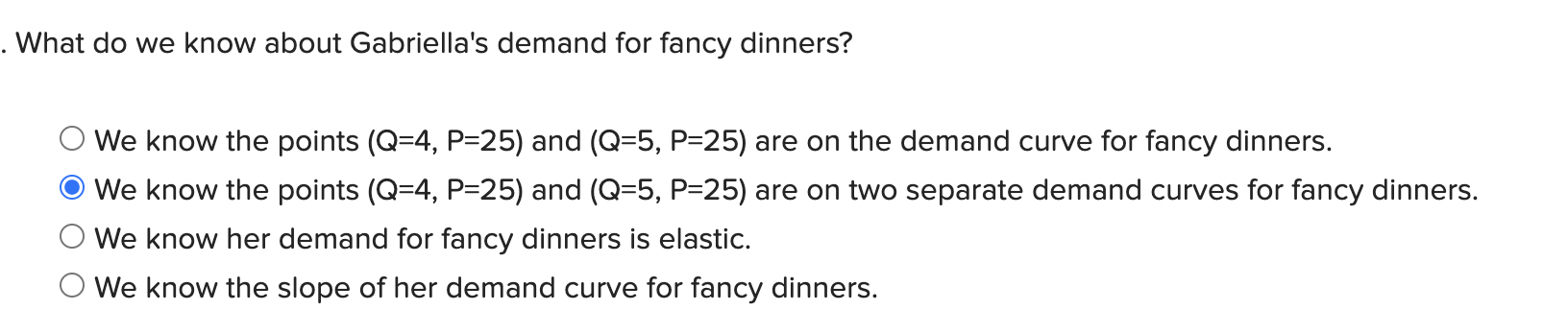 Solved a. Plot Gabriella's linear demand curve for casual | Chegg.com