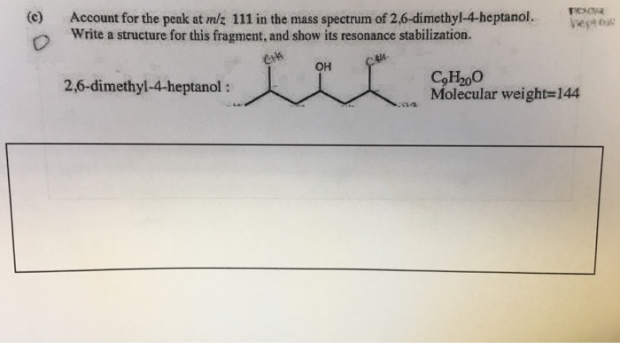 Solved Account for the peak at m/z 111 in the mass spectrum | Chegg.com