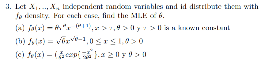 Solved 3. Let X1,..,Xn independent random variables and id | Chegg.com