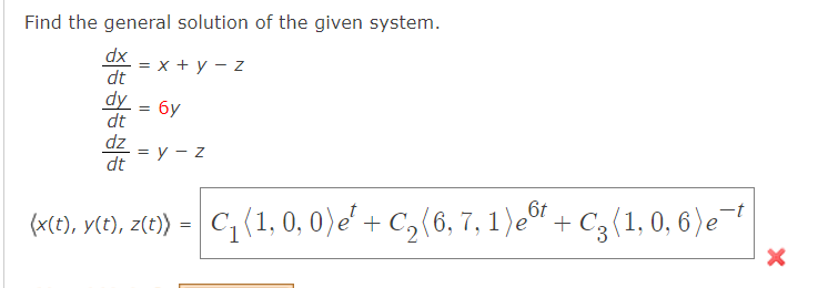 Solved Find the general solution of the given system. | Chegg.com