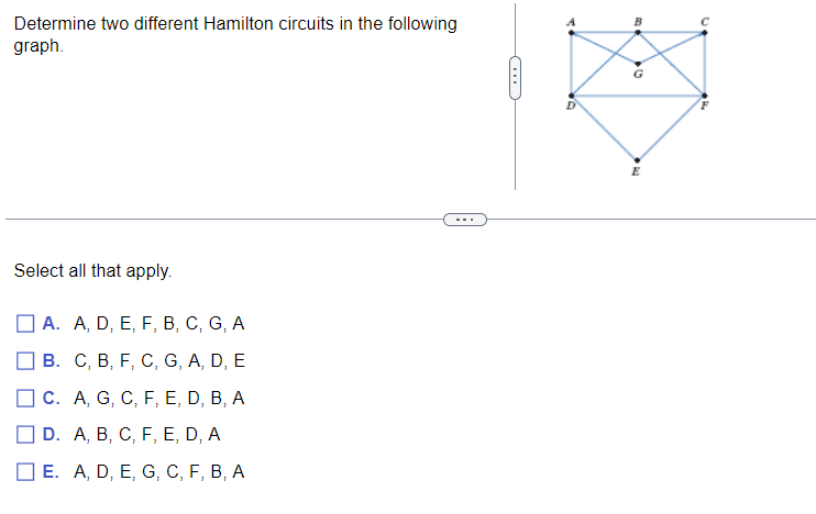 Solved Determine Two Different Hamilton Circuits In The