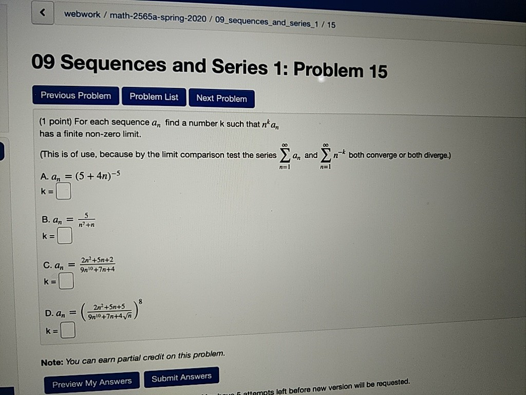 Solved webwork / math-2565a-spring-2020 / | Chegg.com