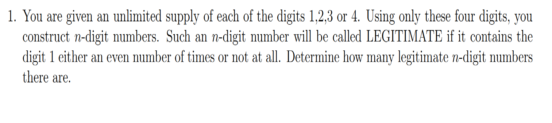 Solved 1. You are given an unlimited supply of each of the | Chegg.com