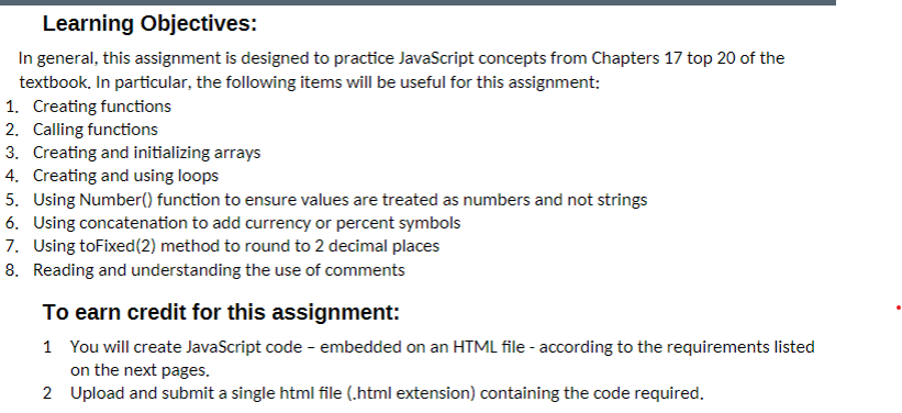 Solved Learning Objectives: In general, this assignment is | Chegg.com