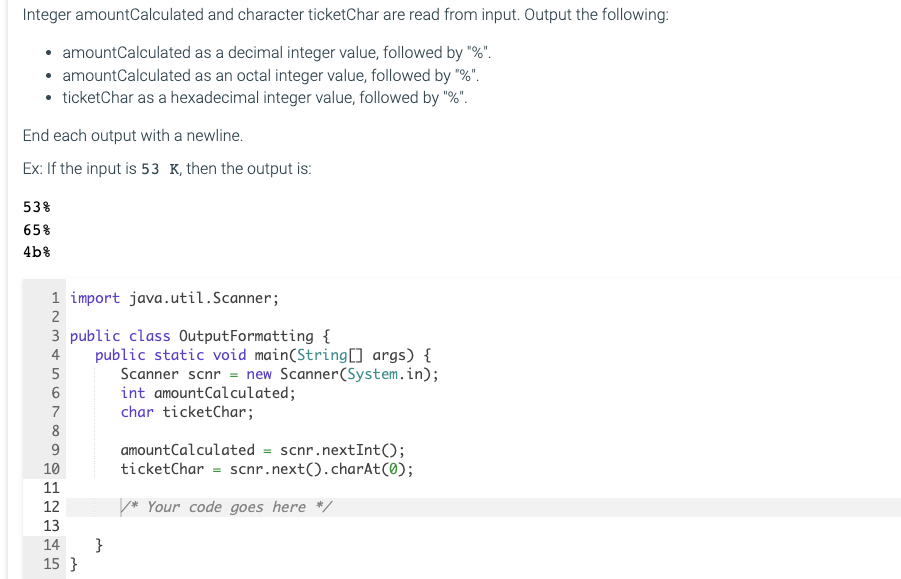 Solved Integer amountCalculated and character ticketChar are | Chegg.com