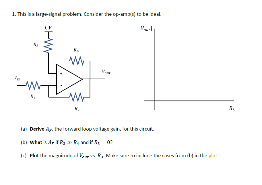 Solved 1. This is a large-signal problem. Consider the | Chegg.com