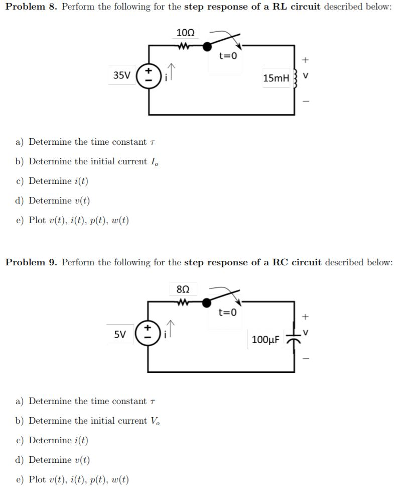 Solved Problem 8. Perform the following for the step | Chegg.com