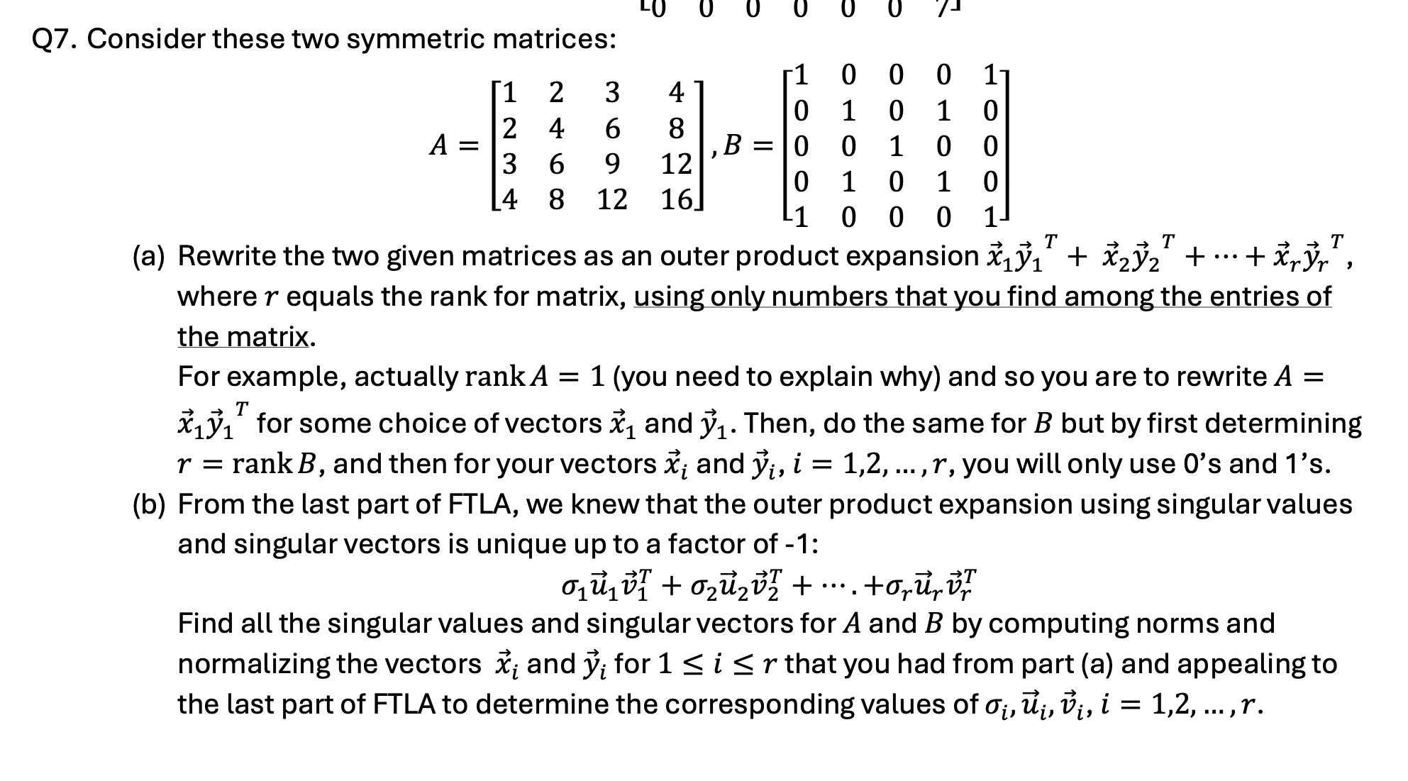 Solved Q7. ﻿Consider these two symmetric | Chegg.com