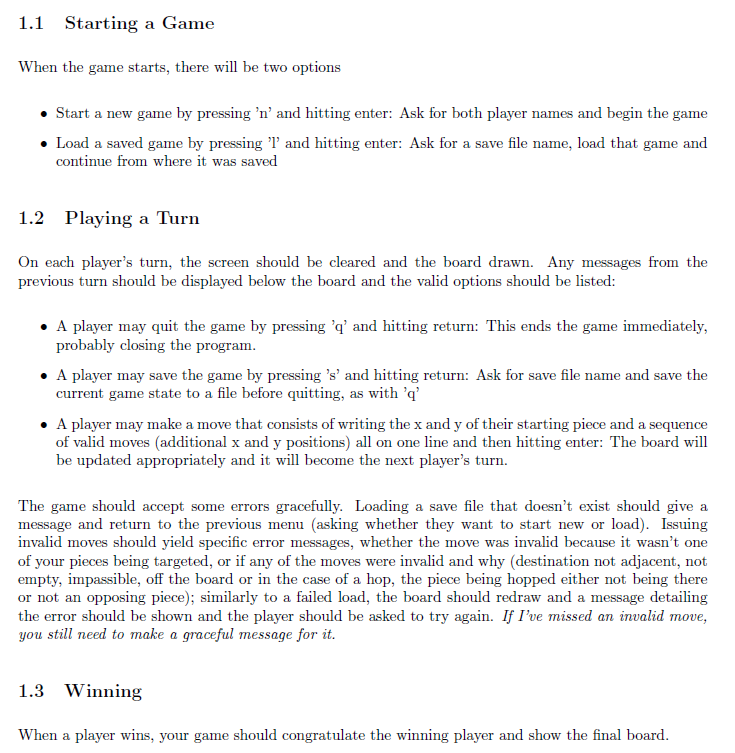 Solved Your assignment is to code a Checkers game. Players | Chegg.com