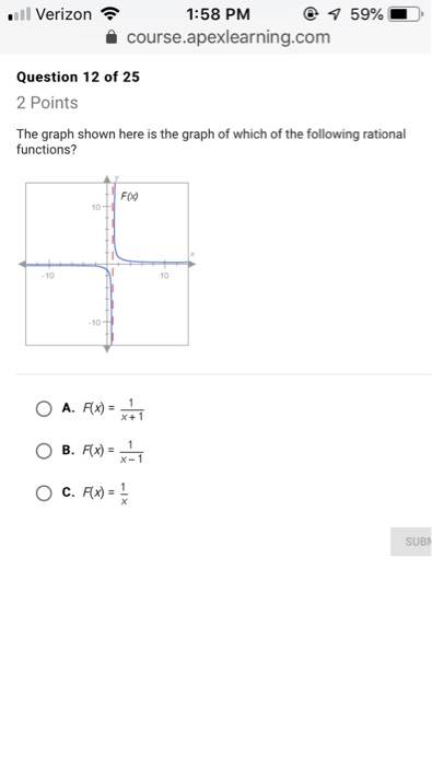 Solved .11 Verizon令 @ 1 59% 1:58 PM acourse.apexlearning.com | Chegg.com