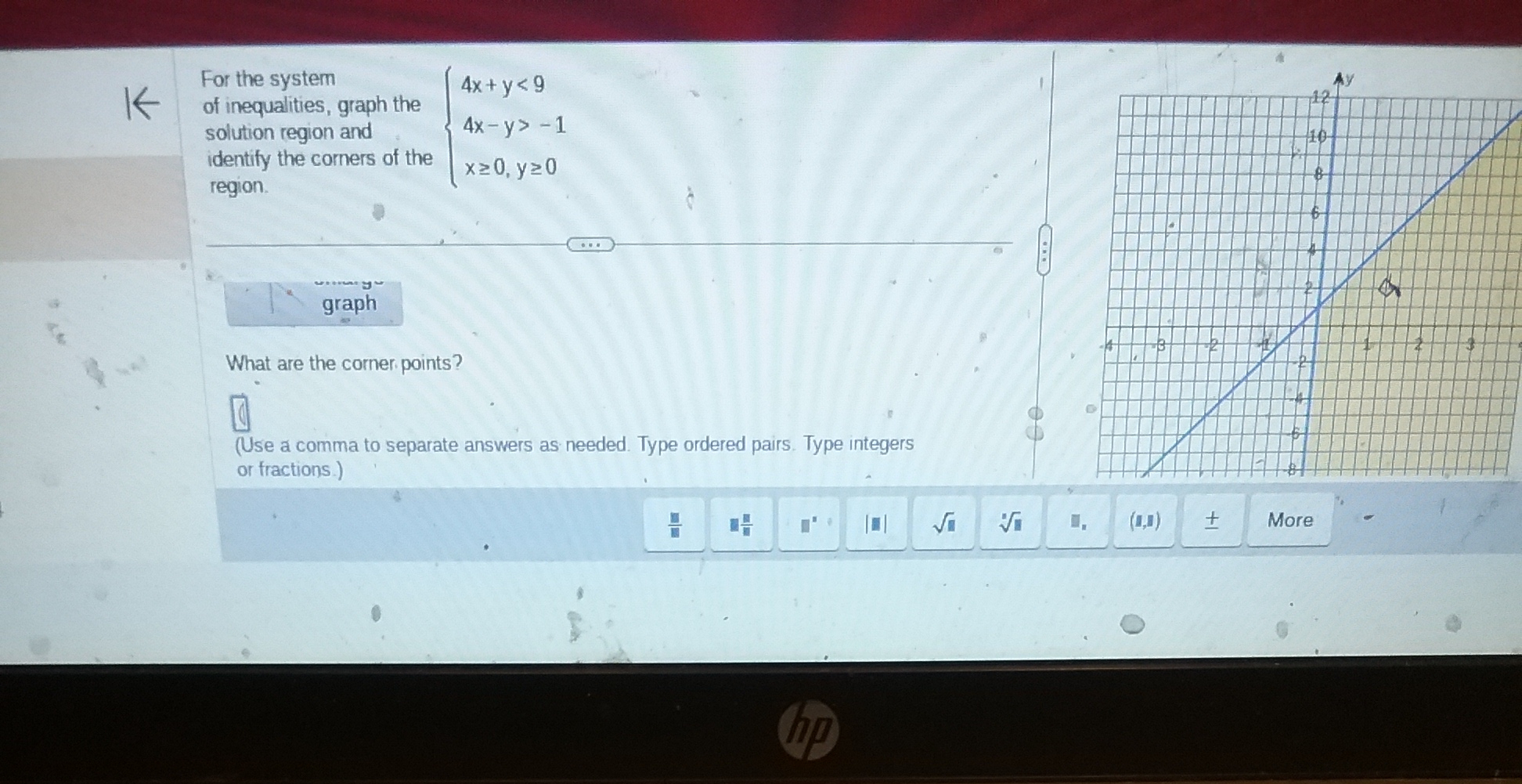 Solved For the systemof inequalities, graph the solution | Chegg.com