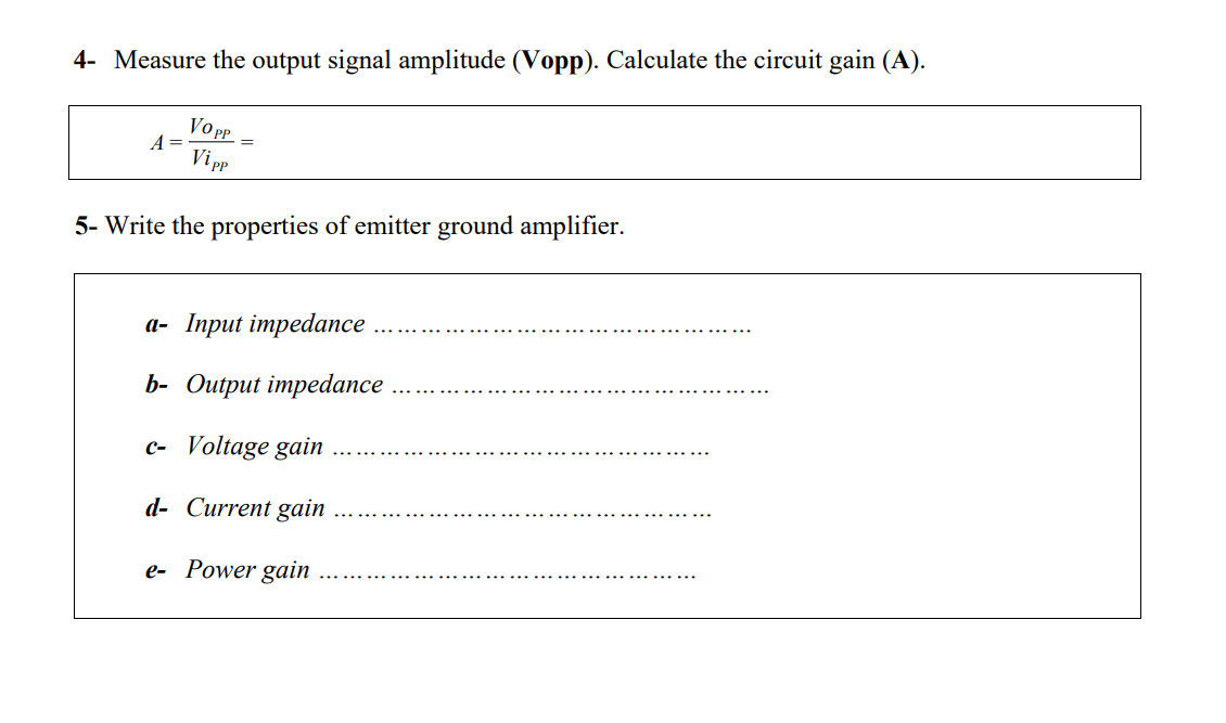 Solved EXPERIMENT: 5.1 EXAMINATION OF EMITTER GROUND | Chegg.com
