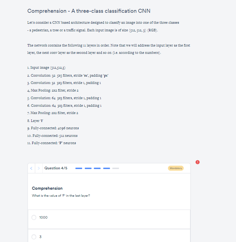 Solved Comprehension - A three-class classification CNN | Chegg.com