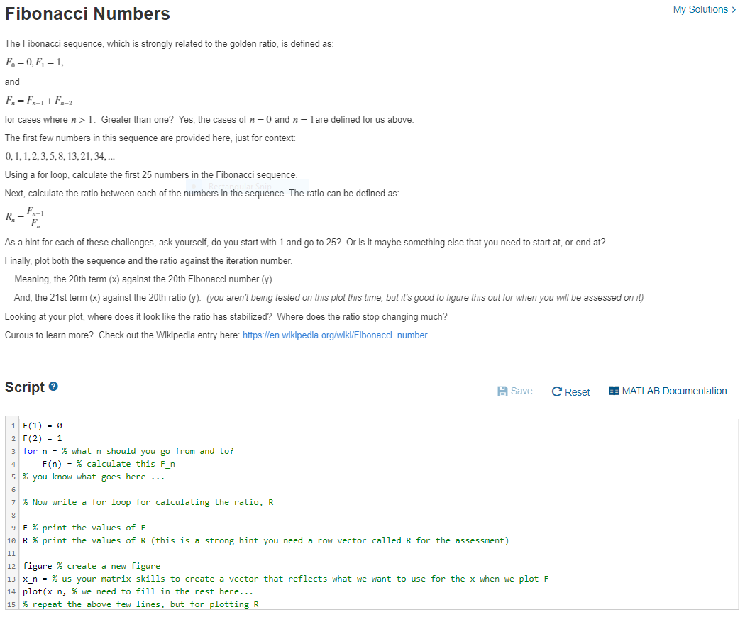 Solved Fibonacci Numbers My Solutions > The Fibonacci | Chegg.com