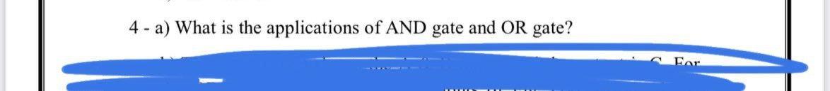 What Are The Application Of And Gate
