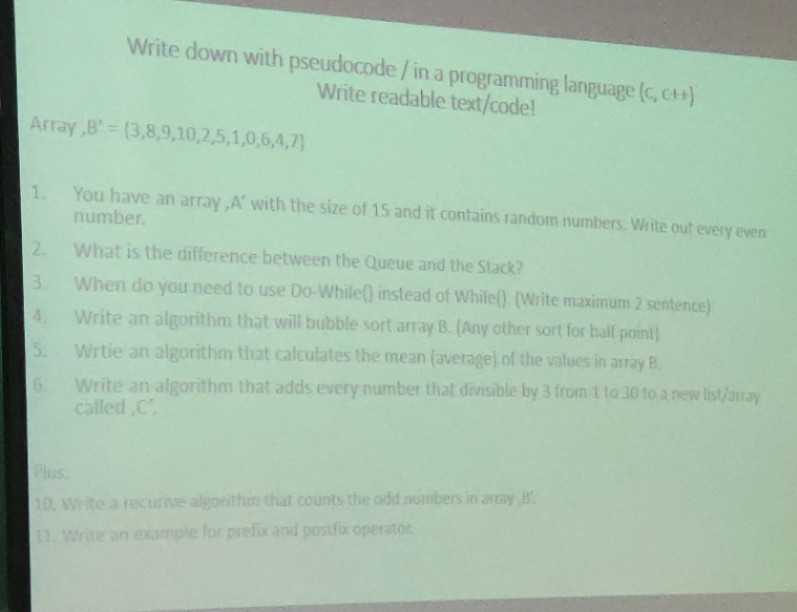 Solved Write down with pseudocode / in a programming | Chegg.com Solved Write down with pseudocode / in a programming | Chegg.com