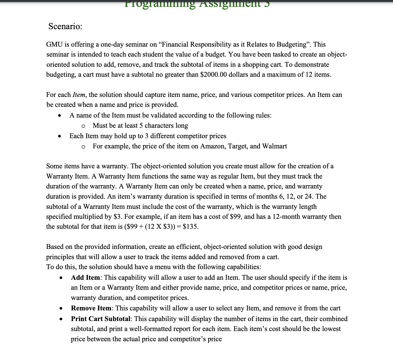 Solved for my java cls thank you for the help | Chegg.com