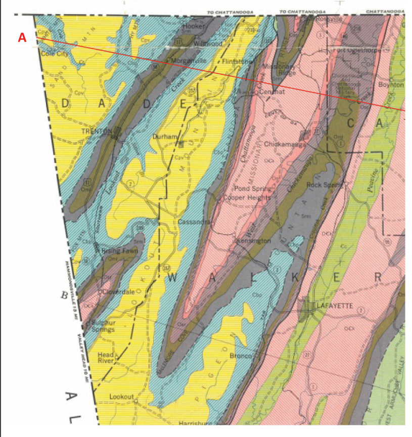 Solved The geological map on the following page is from the | Chegg.com