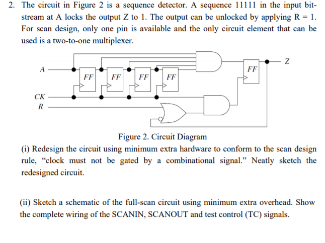 2. The circuit in Figure 2 is a sequence detector. A | Chegg.com