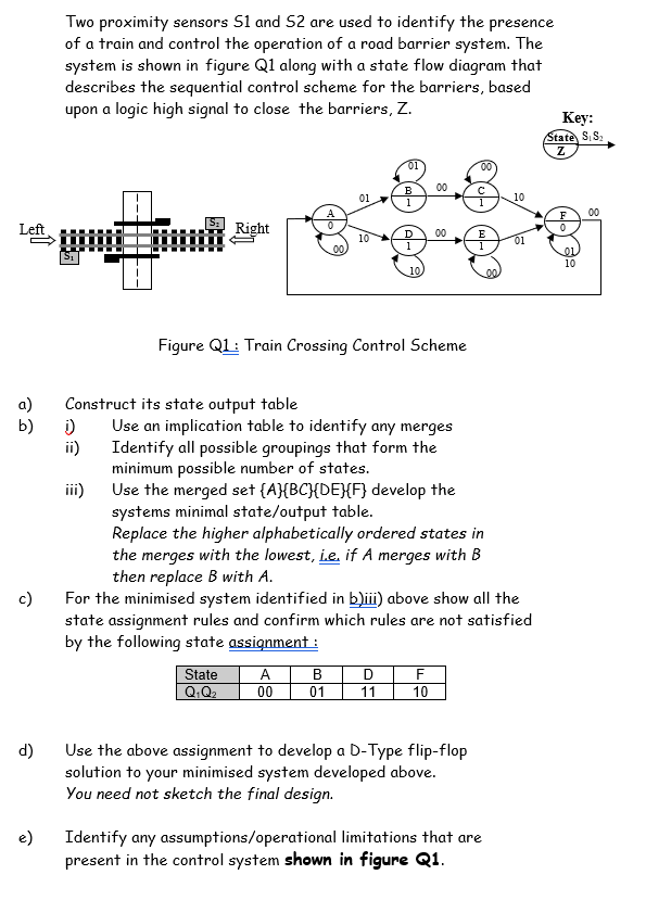 Solved Two proximity sensors 51 and 52 are used to identify | Chegg.com