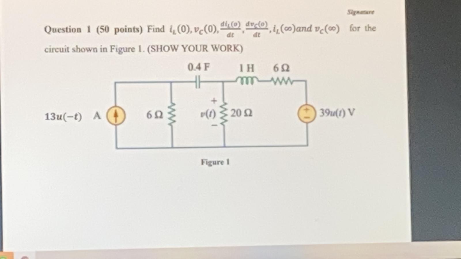 Solved Question 1 (50 points) Find 1,0),vc(0,01,0) dvc), | Chegg.com