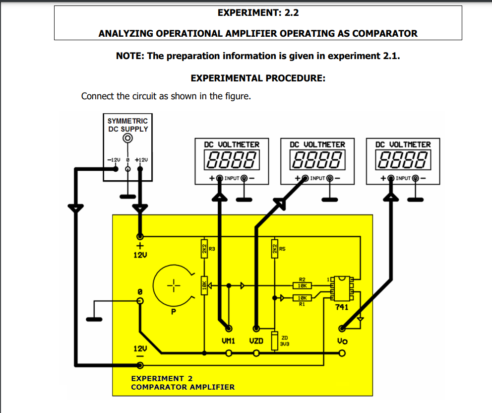 EXPERIMENT: 2.1 ANALYZING OPERATIONAL AMPLIFIER | Chegg.com
