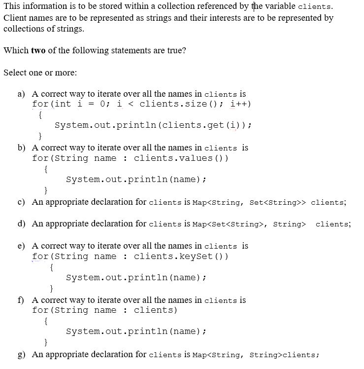 Solved: A Dating Agency Needs To Access The Interests Of E... | Chegg.com