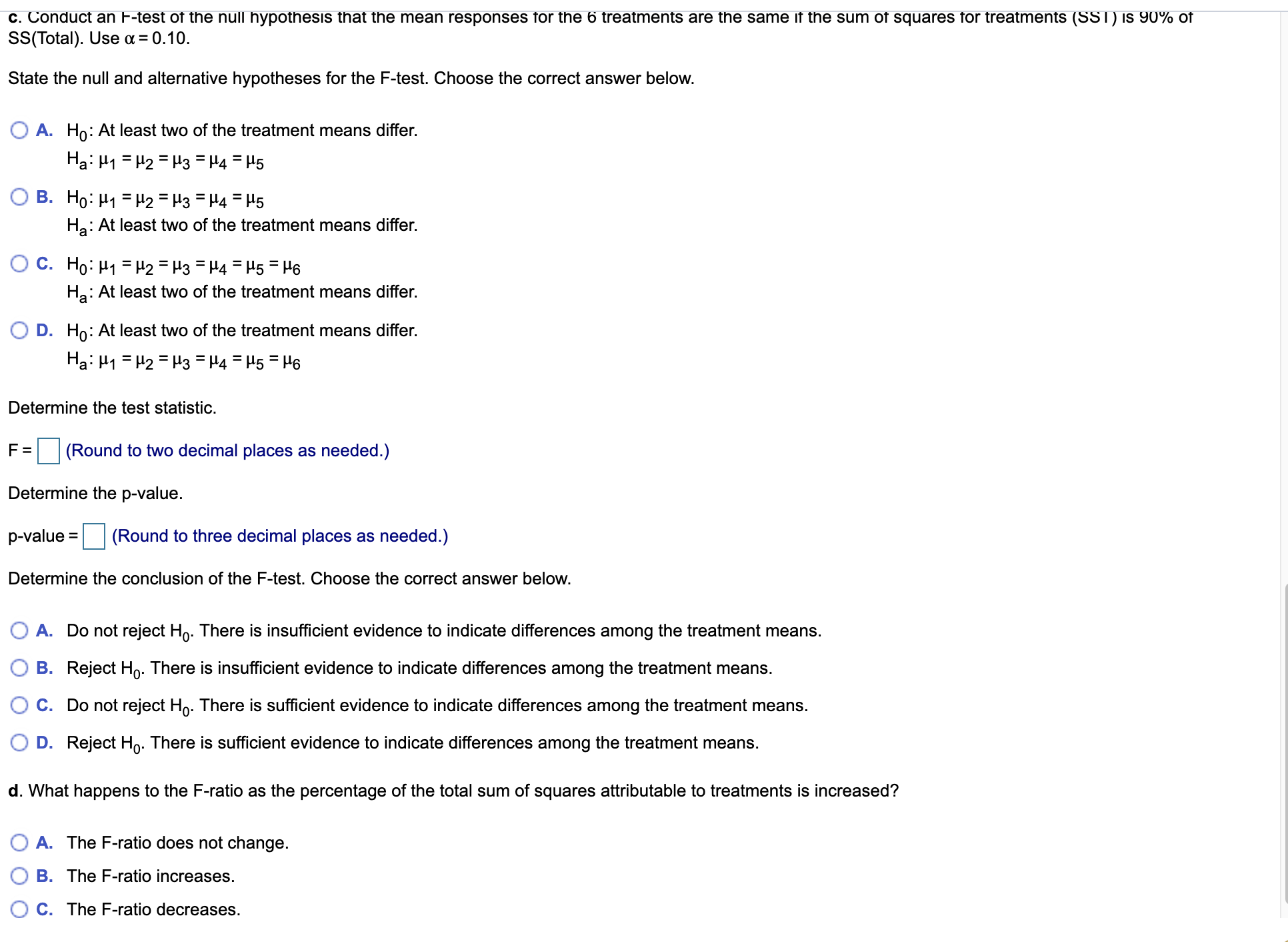 Solved Suppose the total sum of squares for a completely | Chegg.com