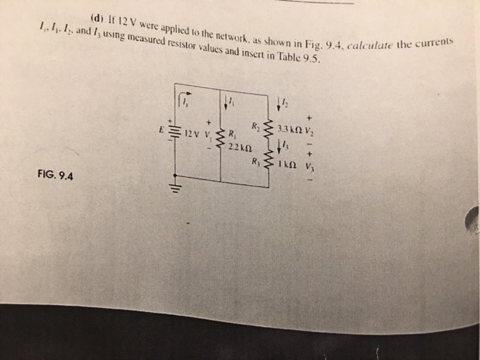Solved I, and I, using measured resistor values and insert | Chegg.com