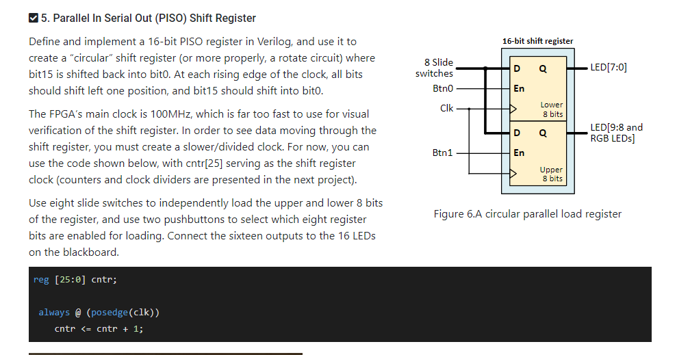 Solved 5. Parallel In Serial Out (PISO) Shift Register | Chegg.com