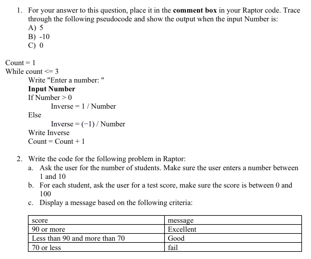 Solved 1. For your answer to this question, place it in the | Chegg.com