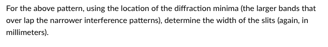 Solved The below interference/diffraction pattern for two | Chegg.com