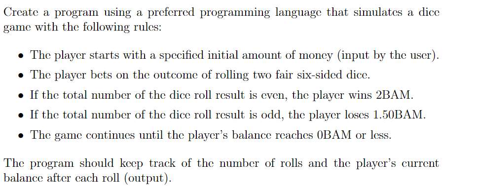 Solved Preferably in PythonCreate a program using a | Chegg.com