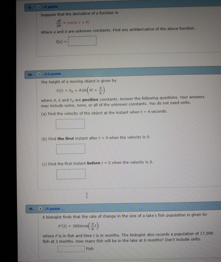 Solved . 0/1 points Previous Answers 1. Find the following | Chegg.com Solved . 0/1 points Previous Answers 1. Find the following | Chegg.com