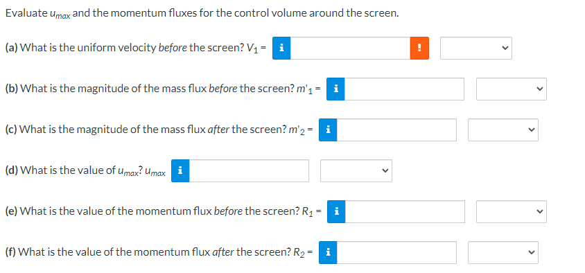 Solved Evaluate umax and the momentum fluxes for the control | Chegg.com