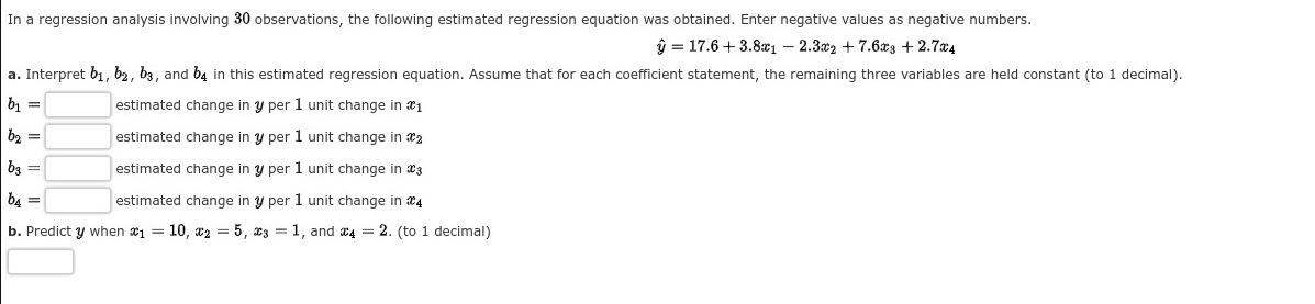 Solved In a regression analysis involving 30 observations, | Chegg.com