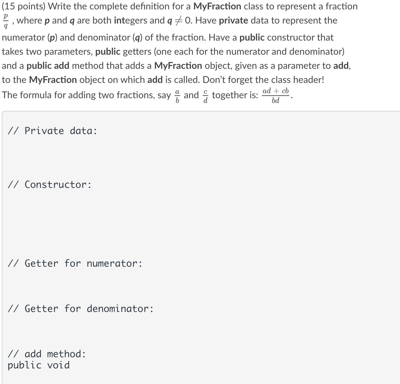 Solved (15 points) Write the complete definition for a | Chegg.com