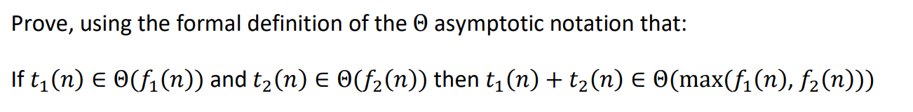 Solved Prove, using the formal definition of the Θ | Chegg.com
