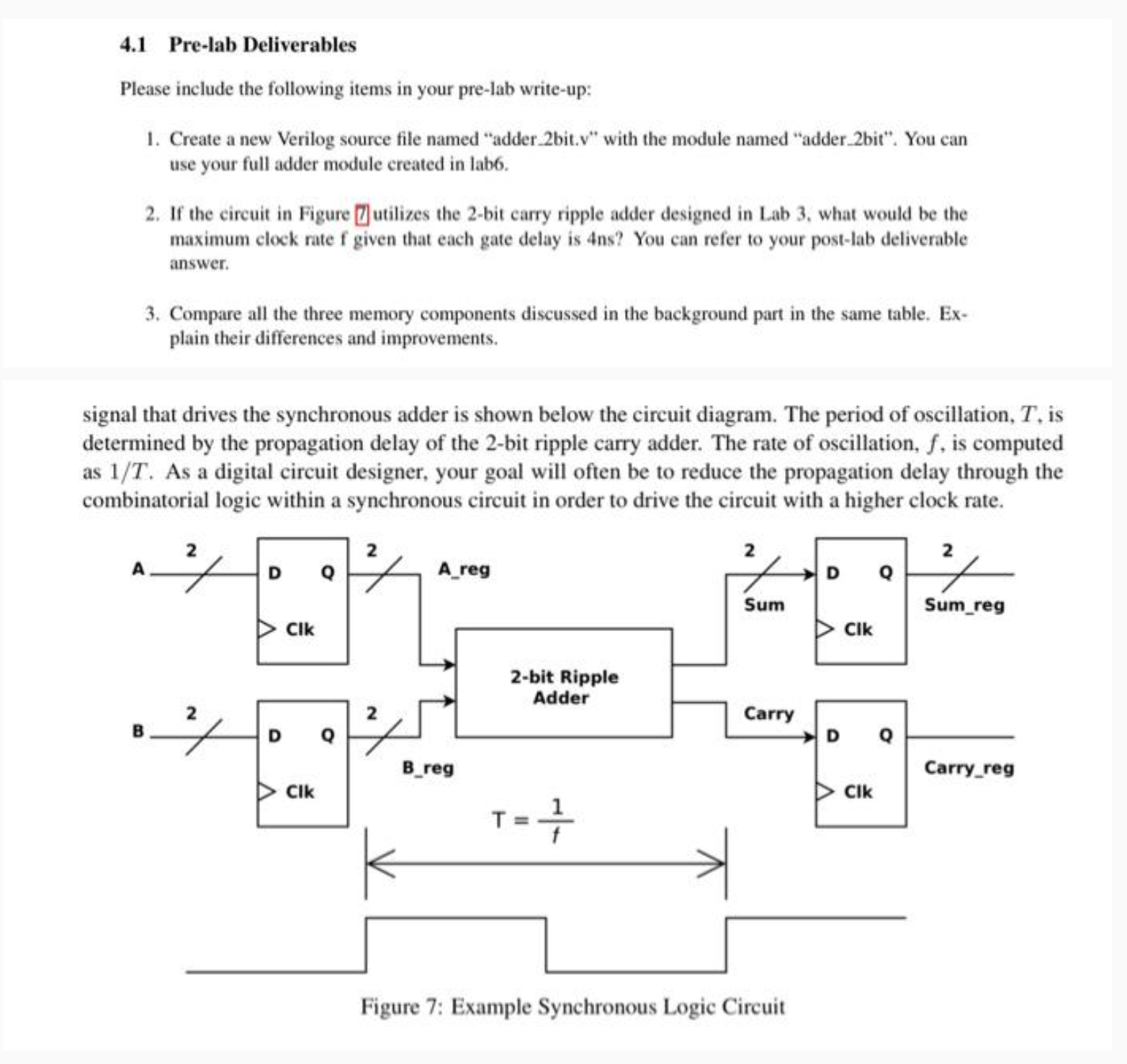 Solved 4.1 ﻿Pre-lab DeliverablesPlease include the following | Chegg.com
