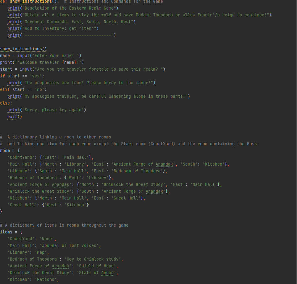 I'm working on a text-based game for my scripting | Chegg.com